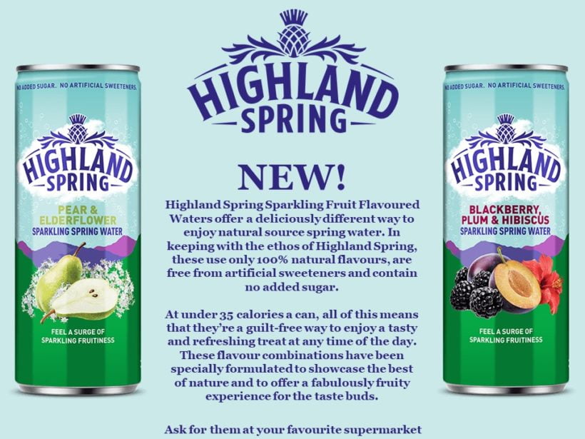 New from Highland Spring - Butterfield & Vallis